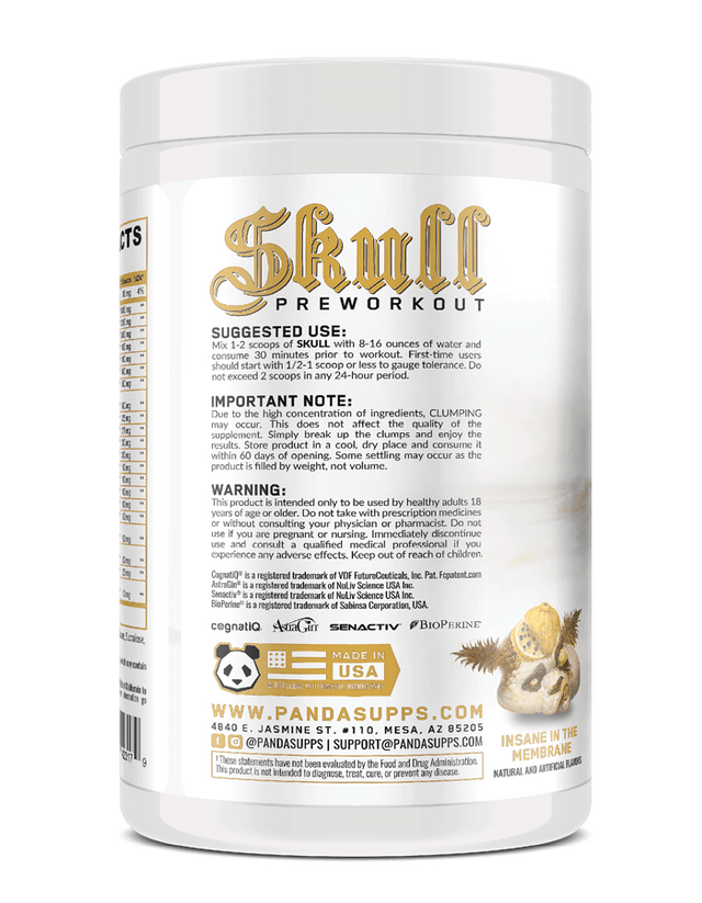 SKULL Pre-Workout Panda Supps – Nutrition Central